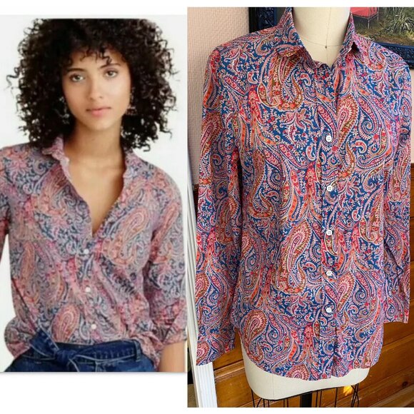 J. Crew Factory | Tops | For J Crew Liberty Felix Isabella Print Sz 4 ...